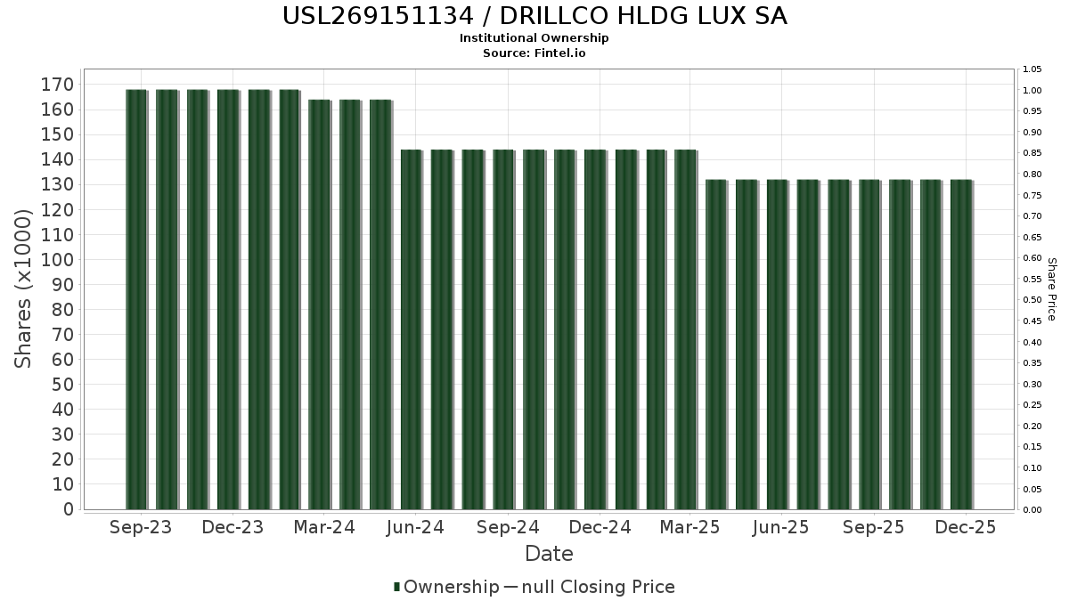 USL269151134 - DRILLCO HLDG LUX SA Stock - Stock Price, Institutional ...